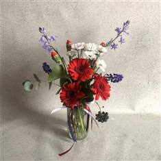 Coronation Jam Jar Melanie's Florist Tadcaster